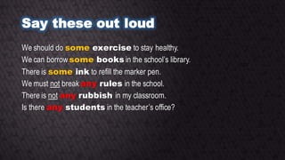 Grammar - SOME, ANY, SEVERAL, A NUMBER OF | PDF