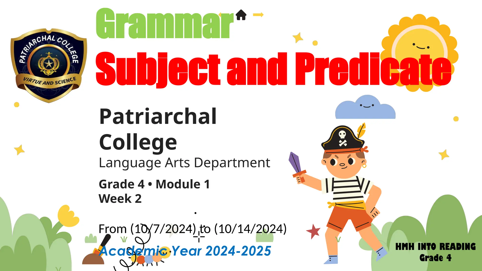 Grammar - Subject and Predicate.power point | PPTX | Chemistry | Science