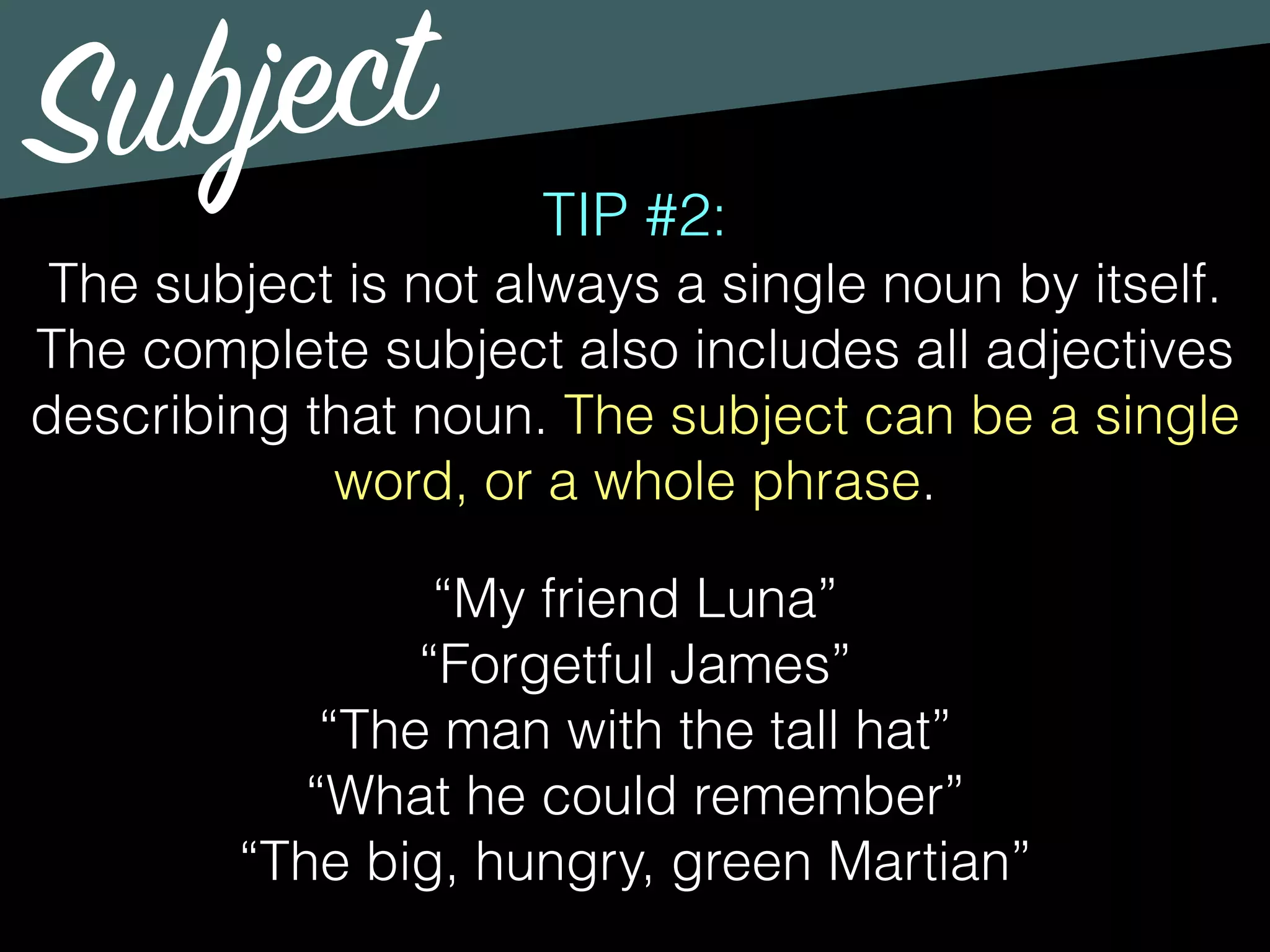 Grammar: Subject, Predicate, Modifiers | PDF