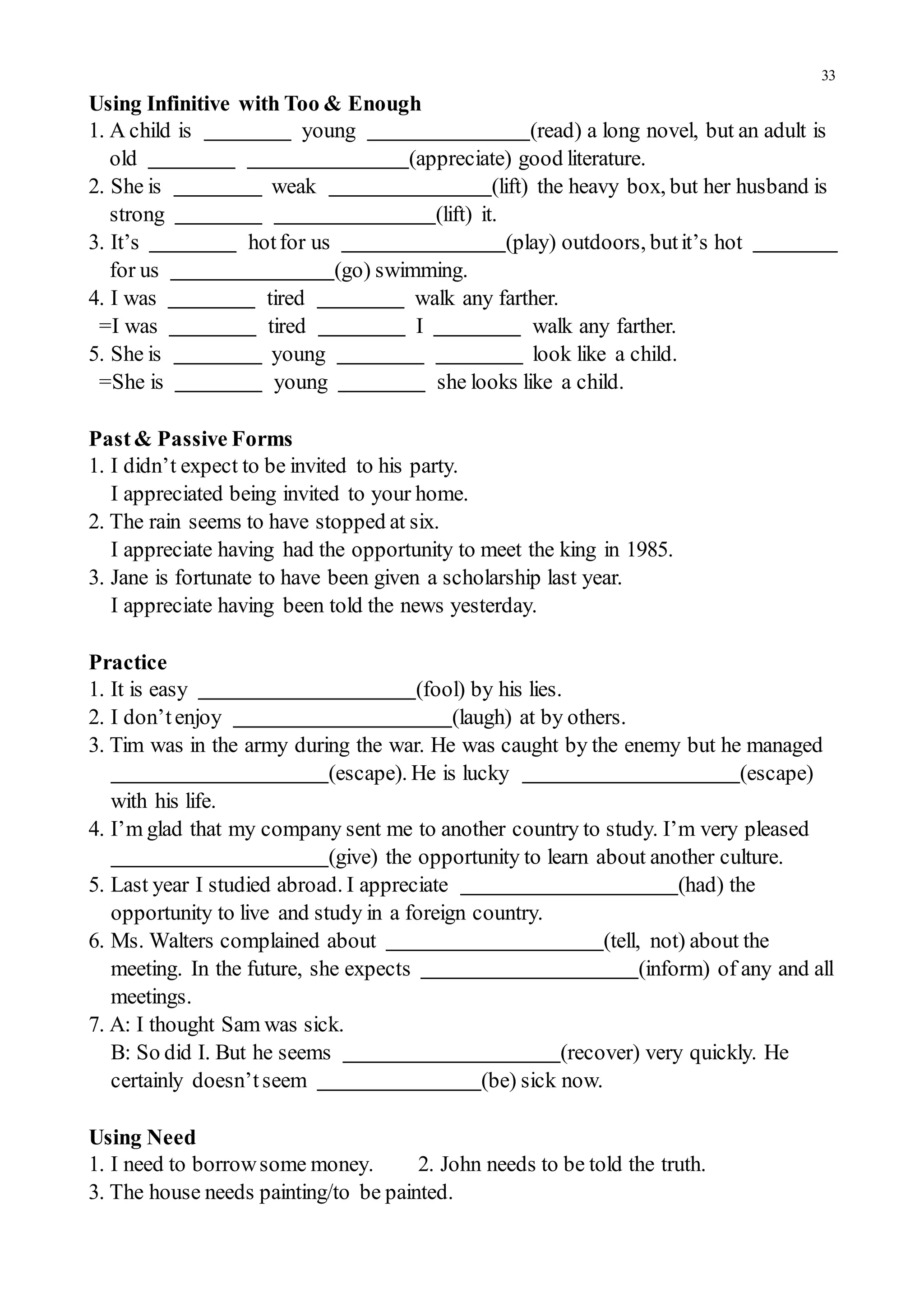 CREATIVE THINKING - Grammar Tenses | DOCX