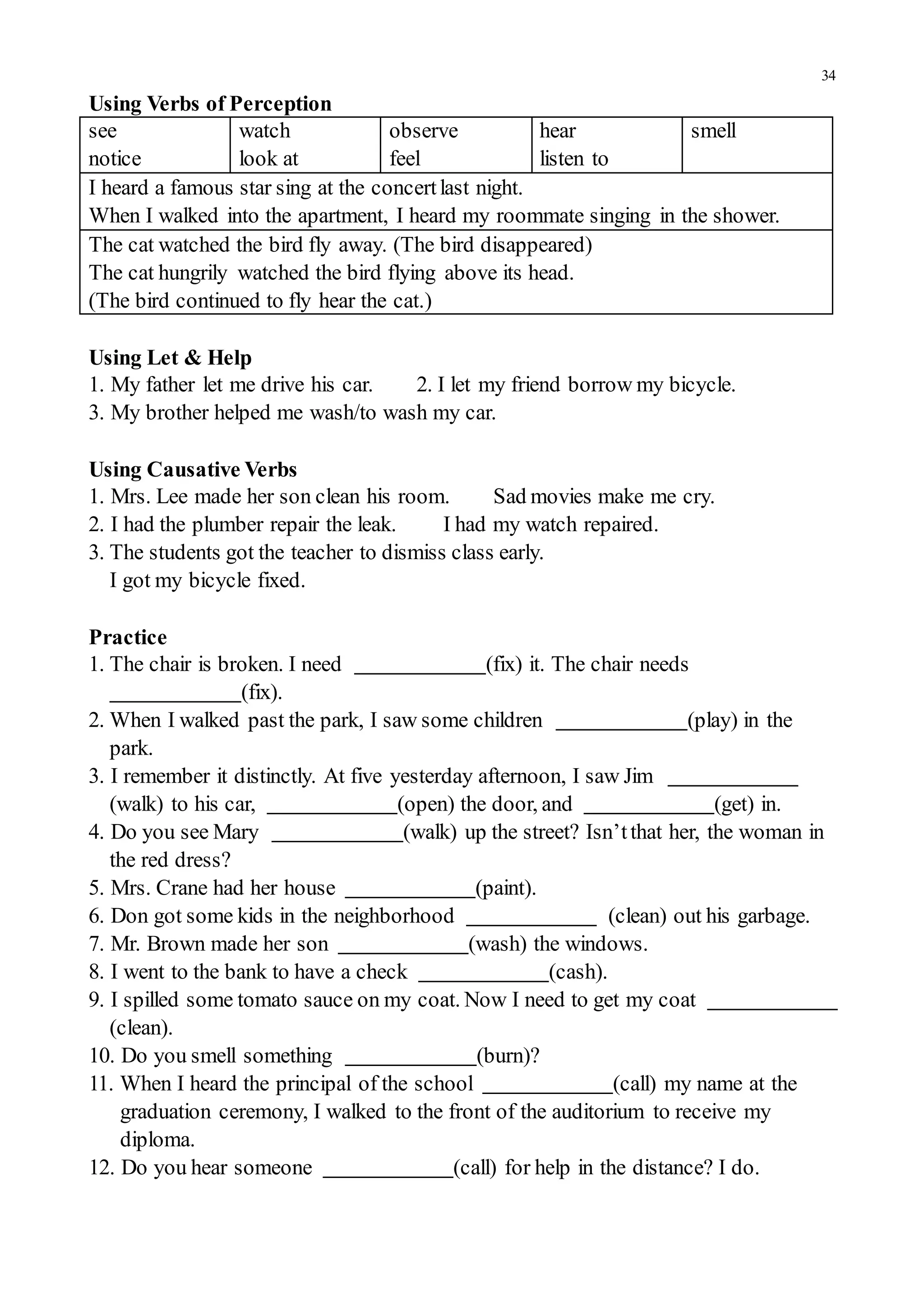 CREATIVE THINKING - Grammar Tenses | DOCX