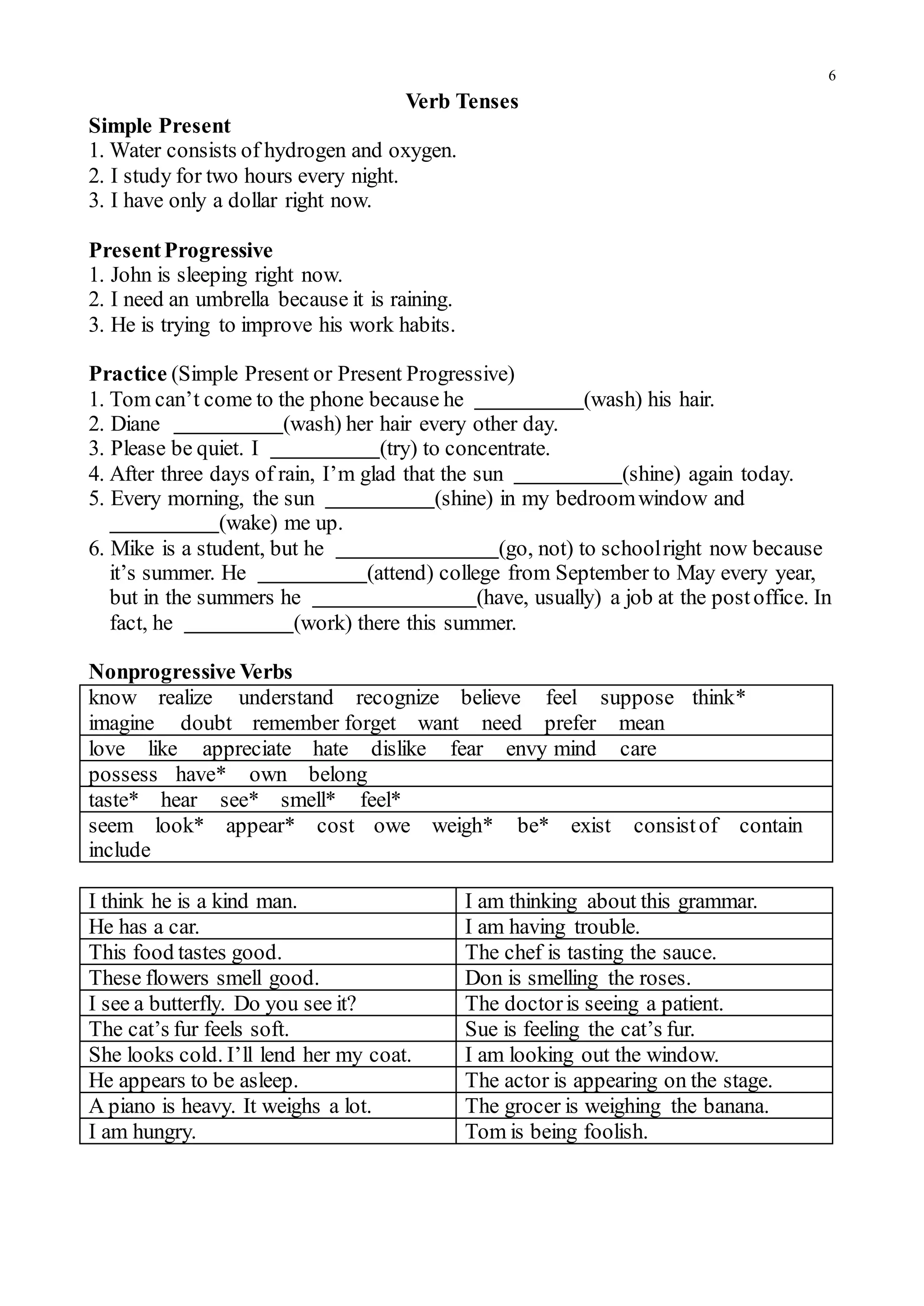 CREATIVE THINKING - Grammar Tenses | DOCX