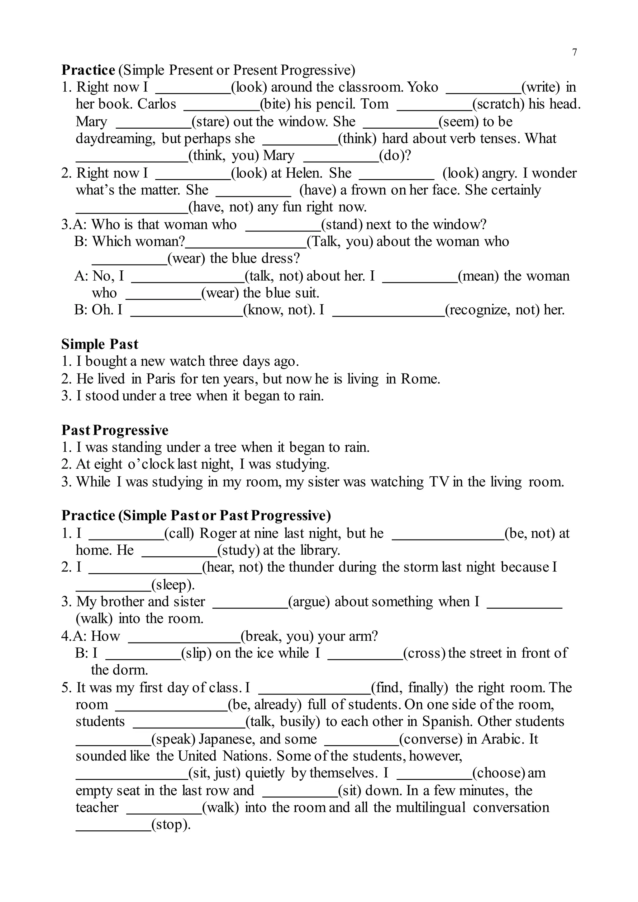 CREATIVE THINKING - Grammar Tenses | DOCX