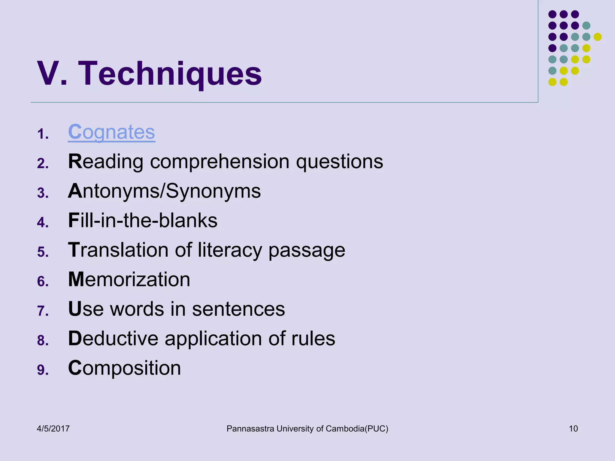Grammar-Translation Method(GTM) by Pisey CHAN, ME.d in TESOL | PDF ...