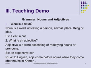 Grammar-Translation Method(GTM) by Pisey CHAN, ME.d in TESOL | PDF