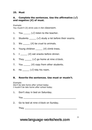 Grammar worksheets | PDF