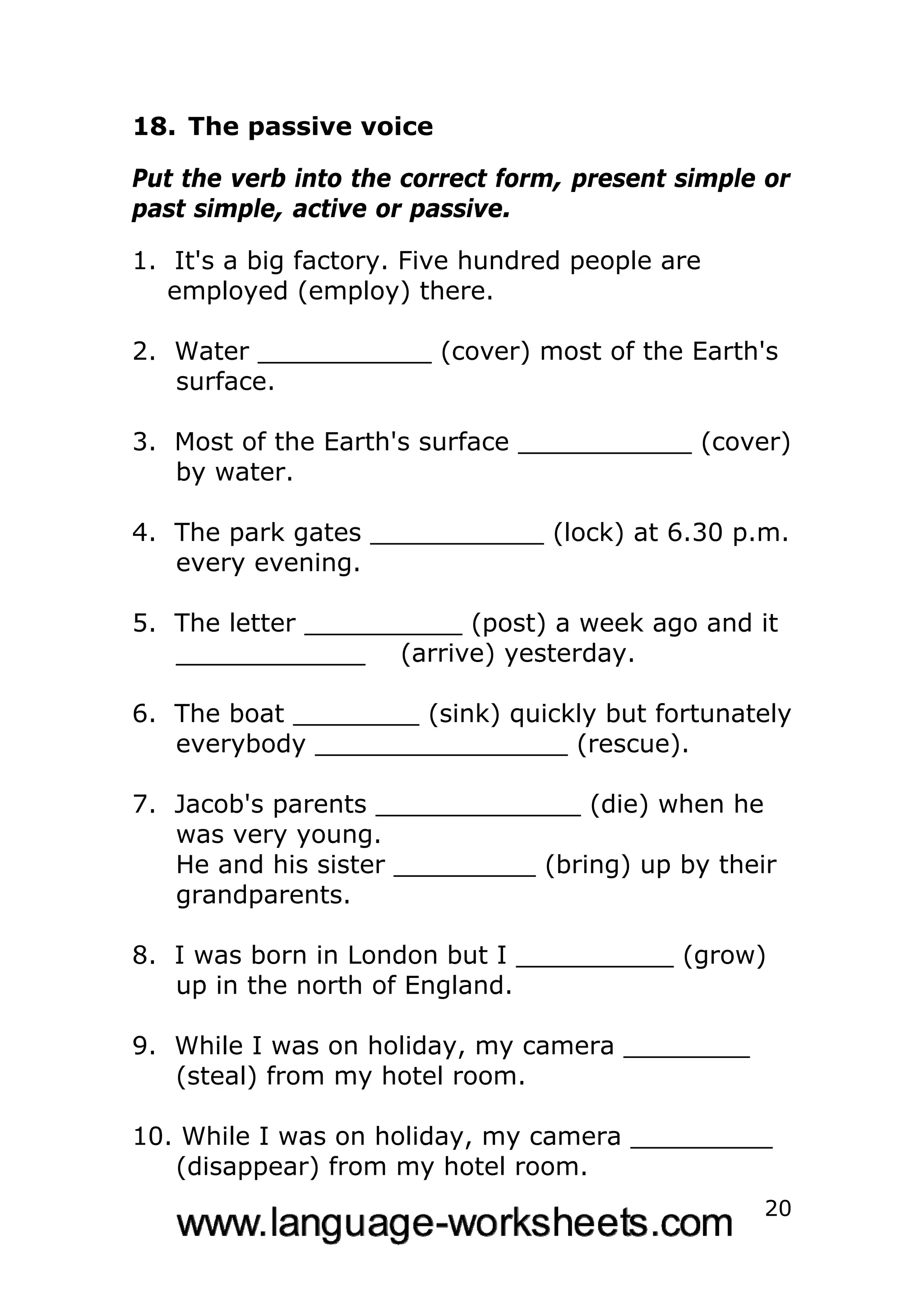 Grammar worksheets-secondary | PDF