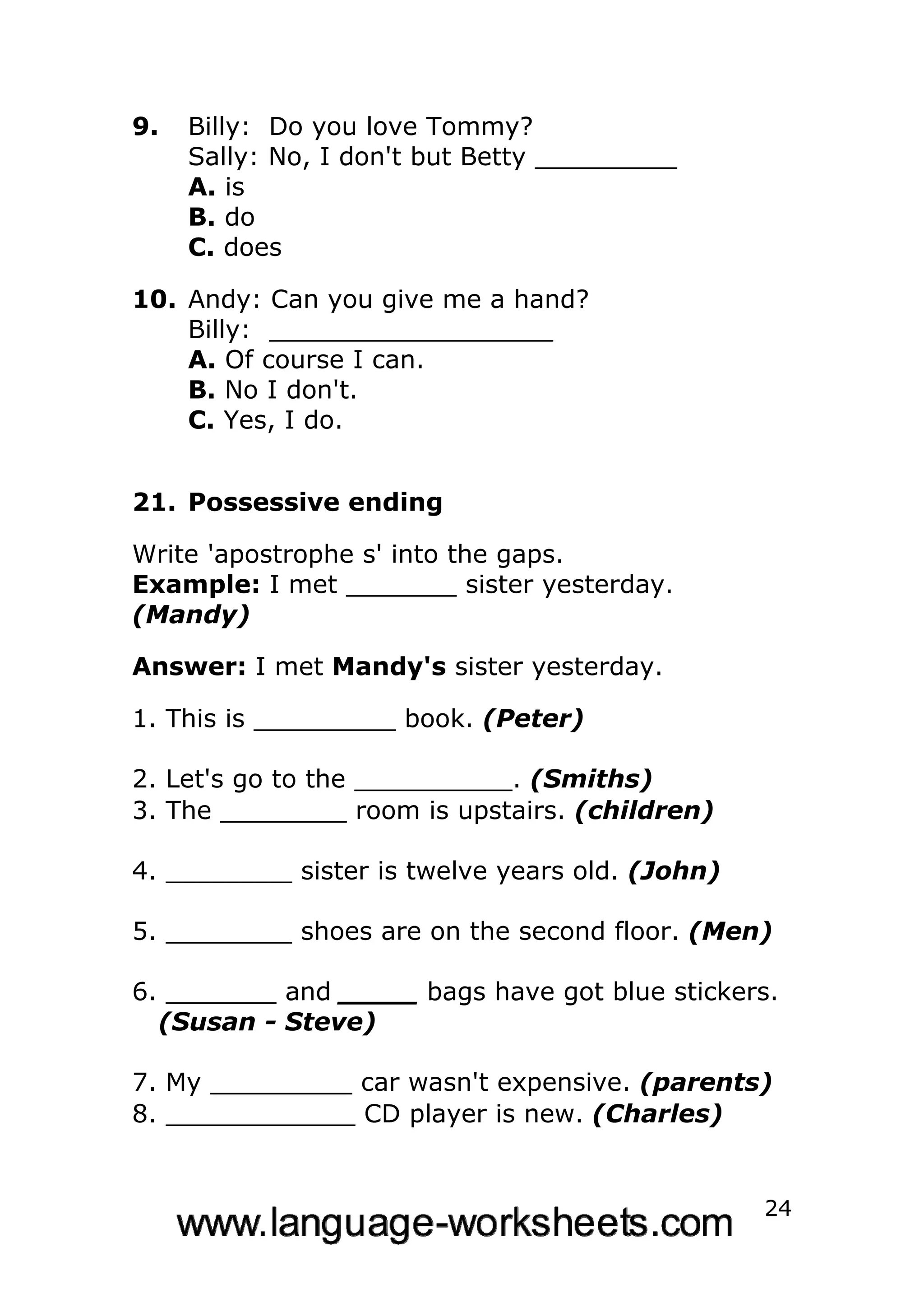Grammar worksheets-secondary | PDF