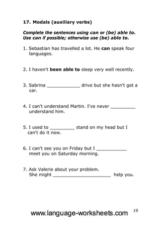 Grammar worksheets-secondary | PDF