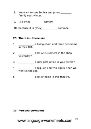 Grammar worksheets-secondary | PDF