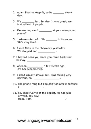 Grammar worksheets-secondary | PDF