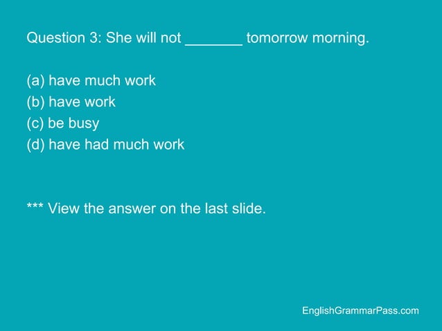 English grammar test 1: Misused forms – Un-English Expressions | PPT