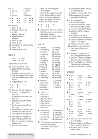 Grammar1 answerkey | PDF
