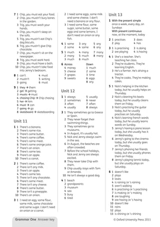 Grammar1 answerkey | PDF