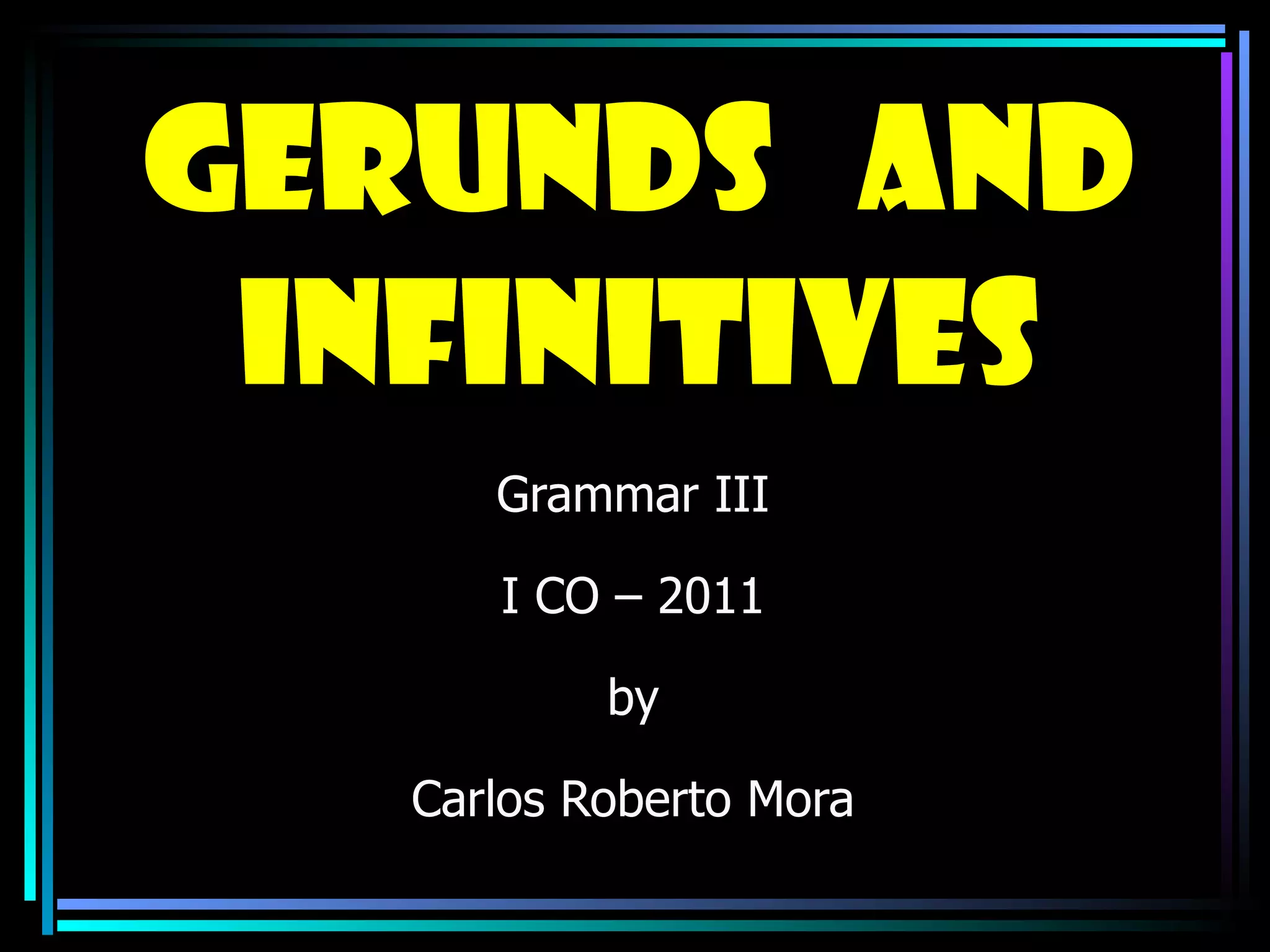 Gerunds vs Infinitives | PPT