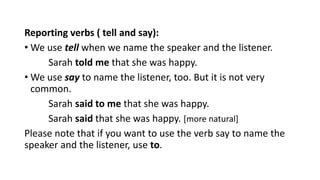 Grammar 48 Direct and Indirect speech is the fundamental lesson of ...