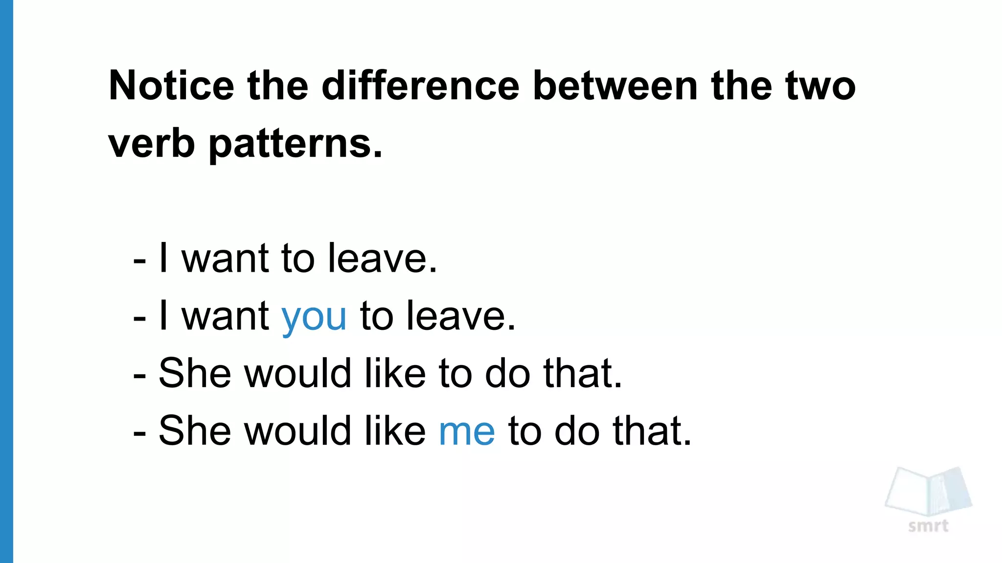 Grammar 5 1- verb patterns #1 | PPTX