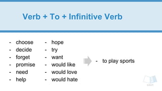Grammar 5 1- verb patterns #1 | PPT
