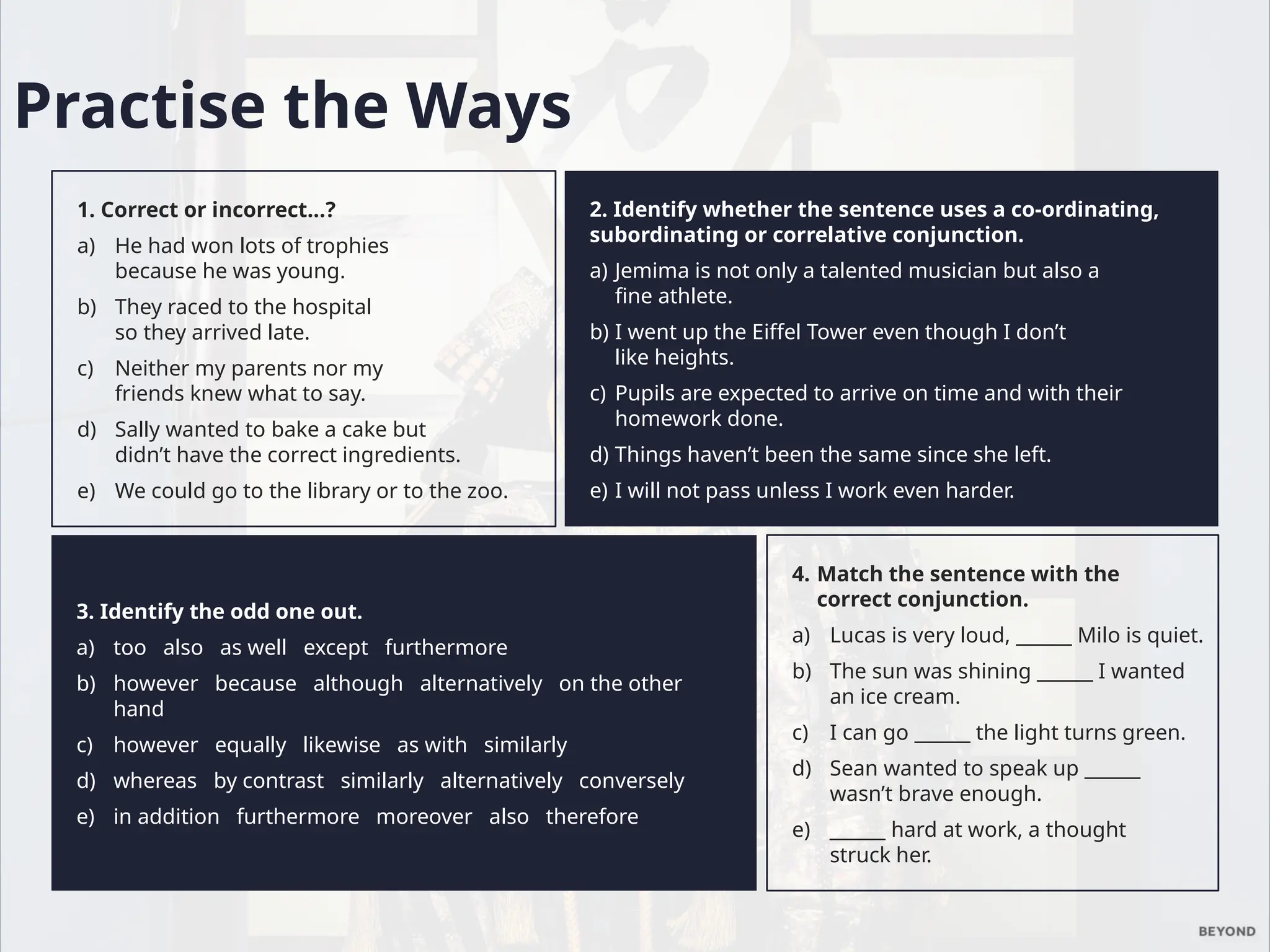 Grammar 6 Conjunctions PowerPoint for SPpptx | PPT
