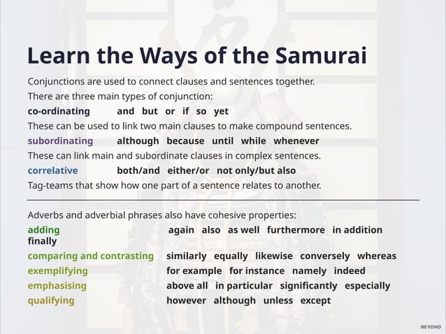 Grammar 6 Conjunctions PowerPoint for SPpptx | PPT