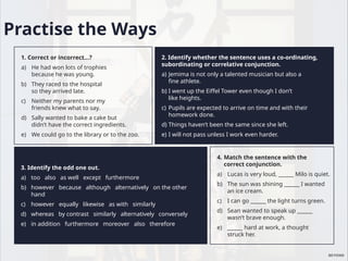 Grammar 6 Conjunctions PowerPoint for SPpptx | PPT