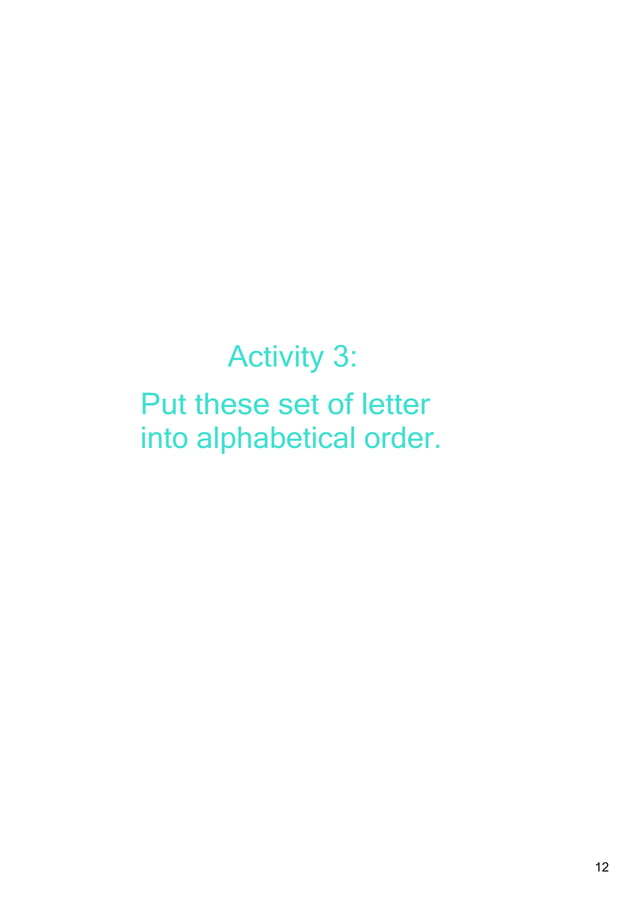 Grammar 7 - Alphabetical Order | PDF