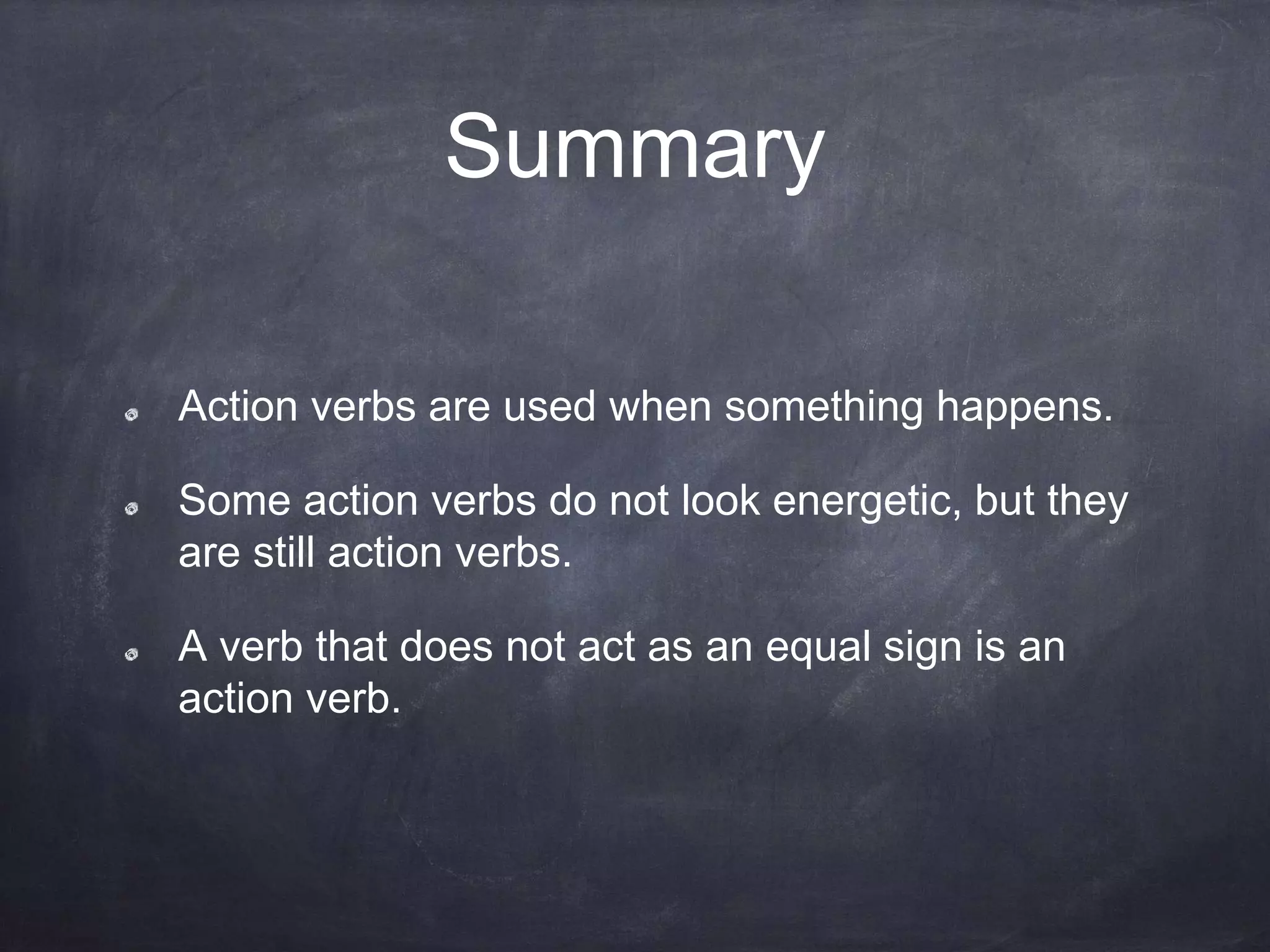 Action Verbs Presentation | PPTX