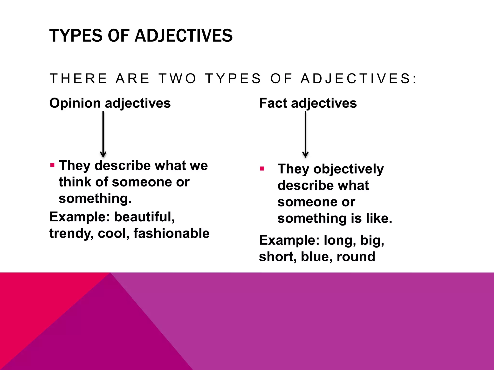 Grammar -> adjectives 8ºAno | PPT