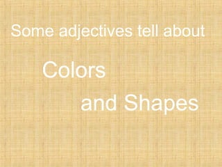 Part of Speech - Adjectives | PPT