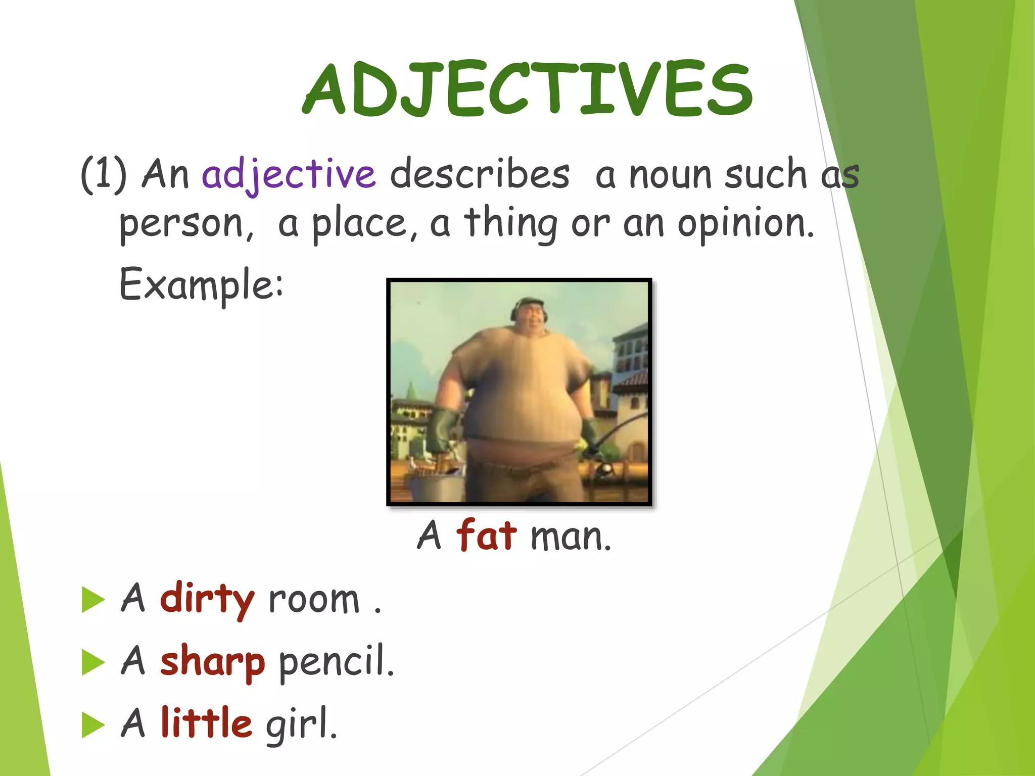 ENGLISH YEAR 6 UNIT 11 : ADJECTIVES | PPTX