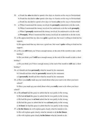 Grammar adverbs | PDF