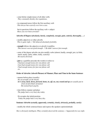 Grammar adverbs | PDF