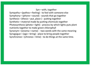 Grammar and composition words 1 10 | PPT