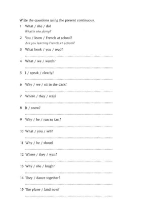 present continuous | DOCX