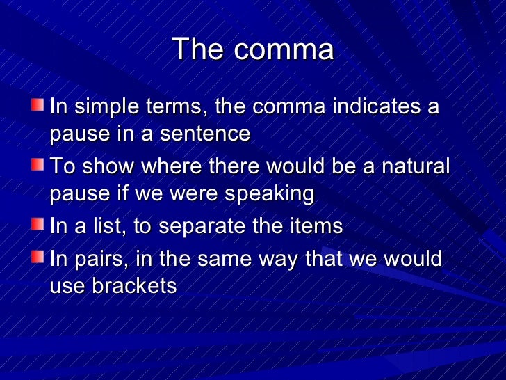 Grammar and punctuation