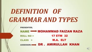 Grammar and types | PPT