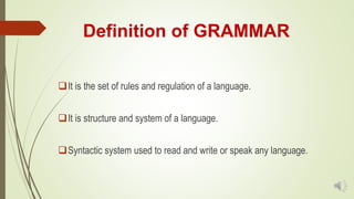 Grammar and types | PPTX