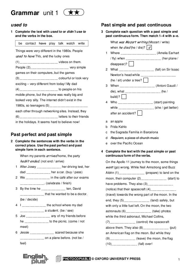 Grammar And Vocabulary Revision U1 Grammar And Vocabulary Revision U1