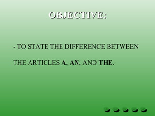 Grammar articles | PPT
