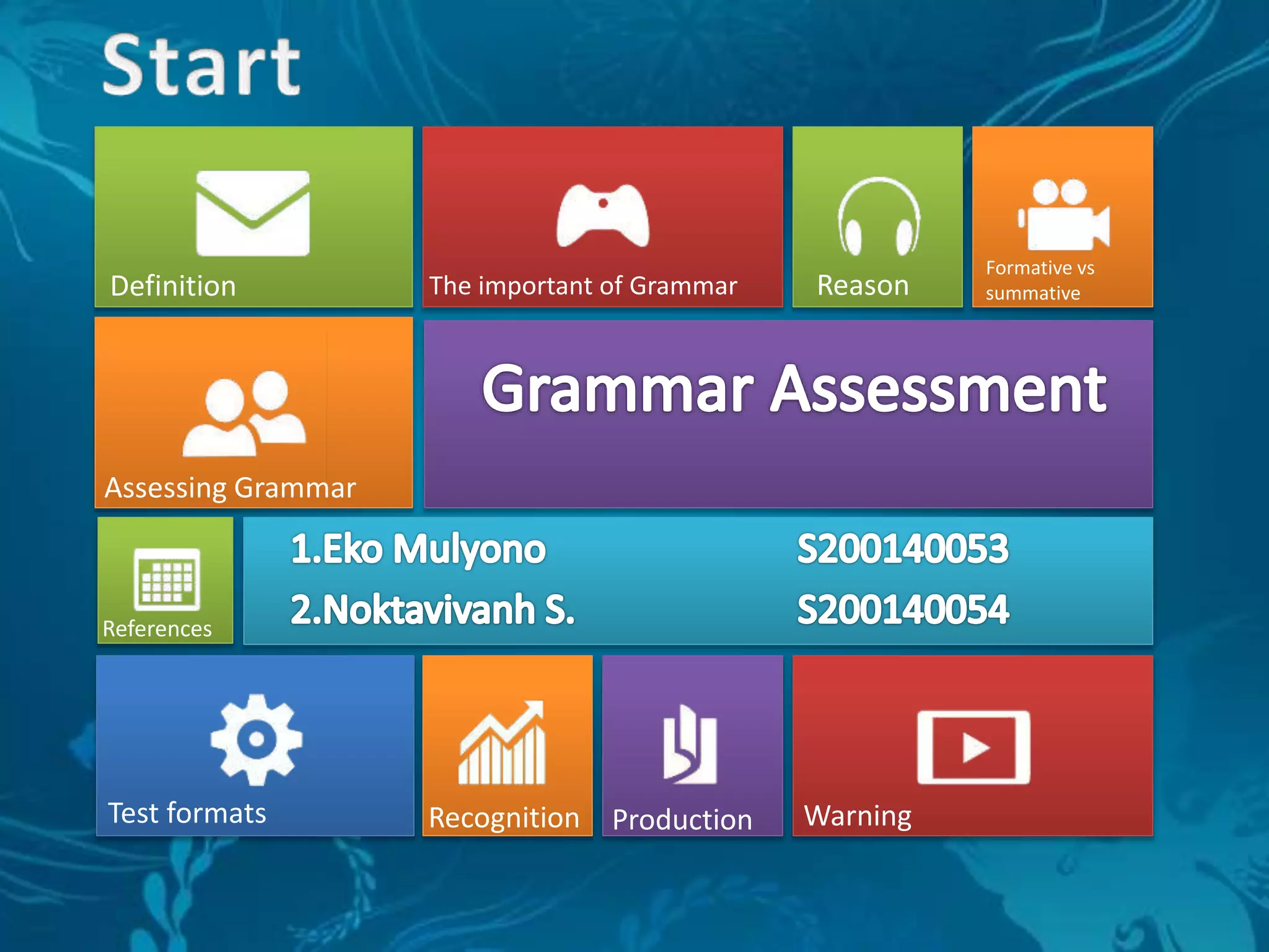 Grammar assessment | PPTX