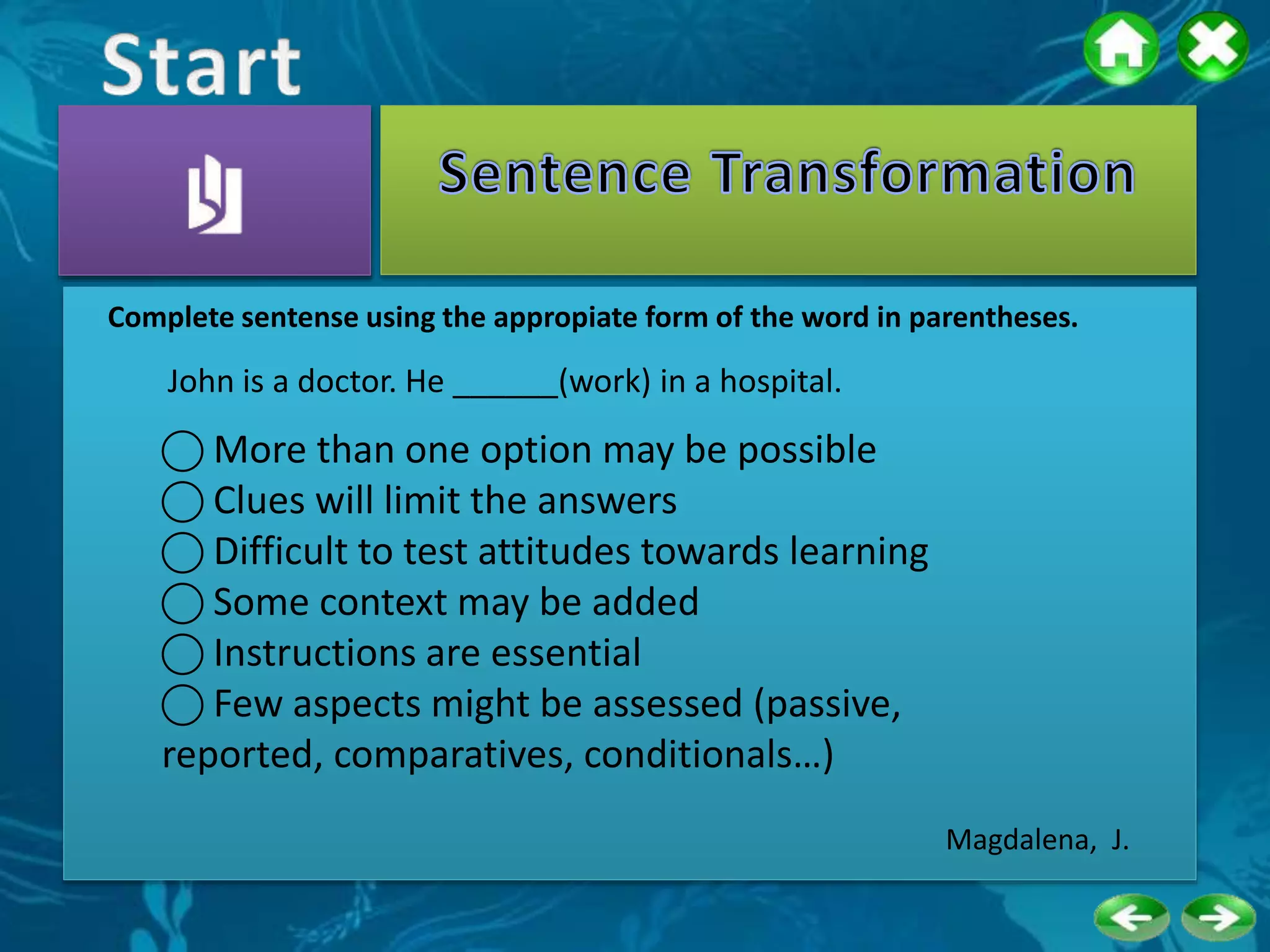 Grammar assessment | PPTX