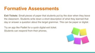 Grammar Assessments | PPT