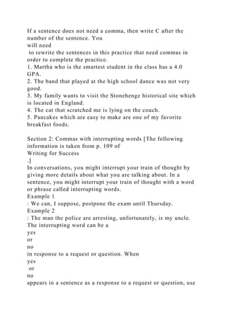 Grammar Assignment 5 Commas with Adjective Clauses, Commas with I.docx