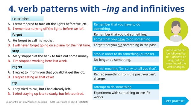 Presentation Grammar B2_5 verb patterns - -ing and infinitives.pptx