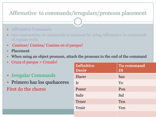 Grammar book for spanish | PPTX