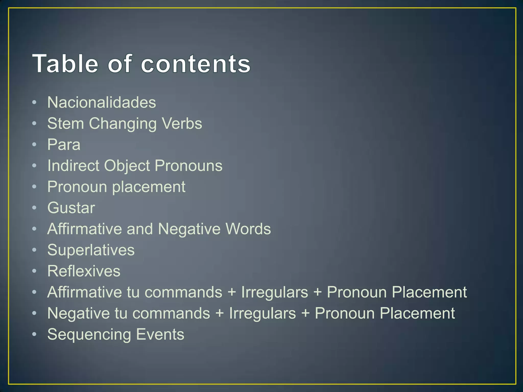 Grammar book spanish | PPTX