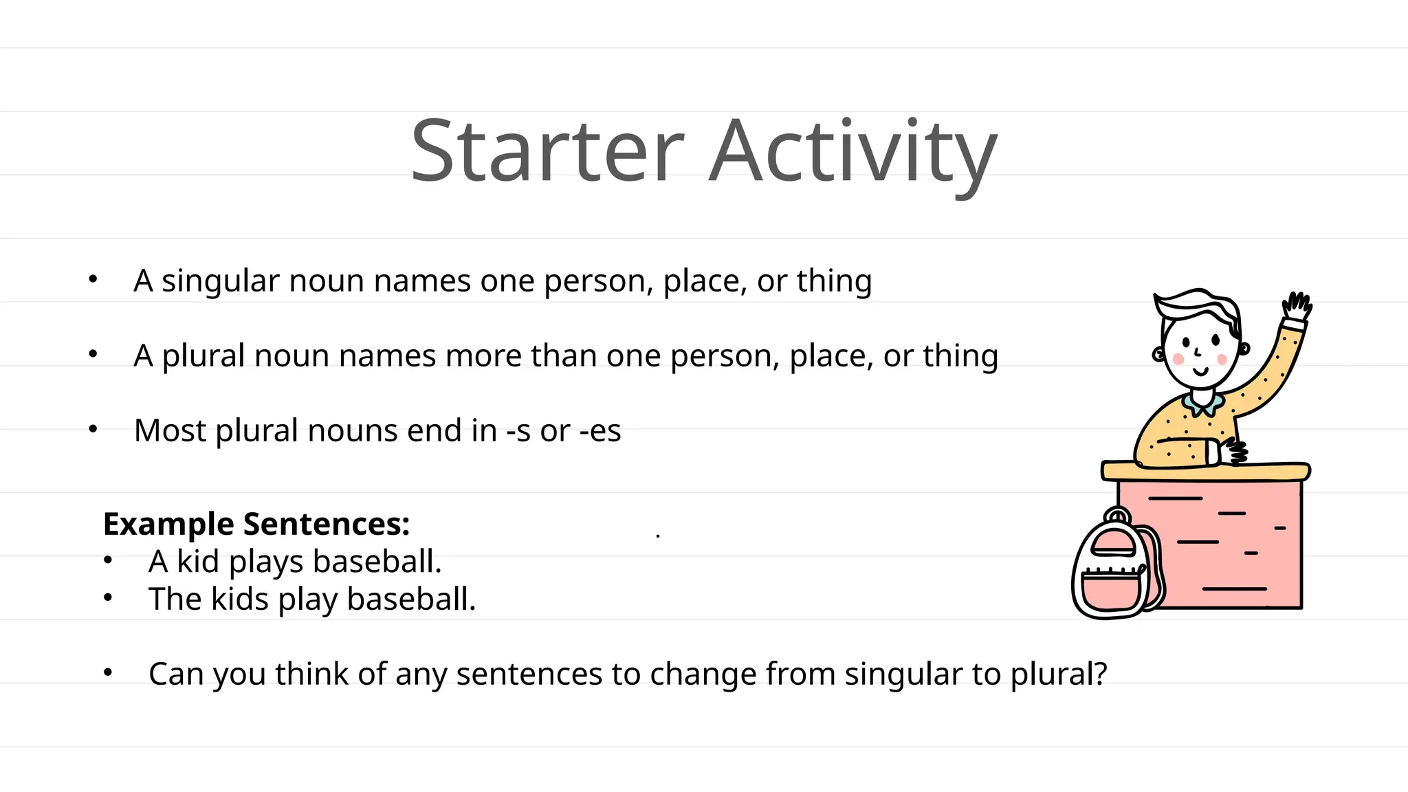 GRAMMAR - Plural Nouns for Grade Three IB | PPTX
