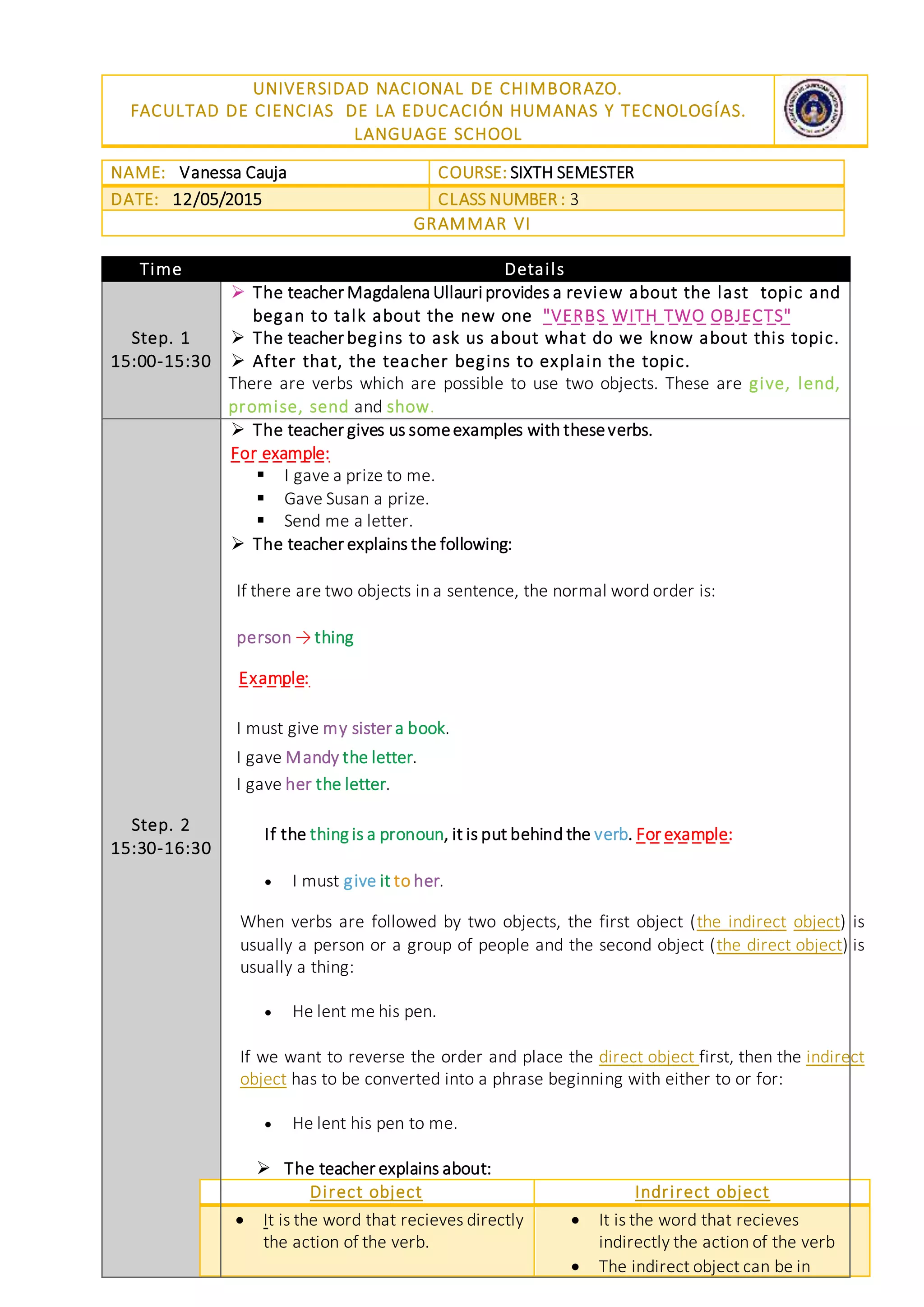 Grammar class 3 | DOCX | Programming Languages | Computing