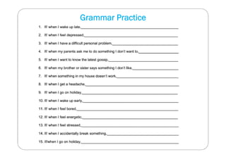 Grammar class 8. Conditionals | PDF