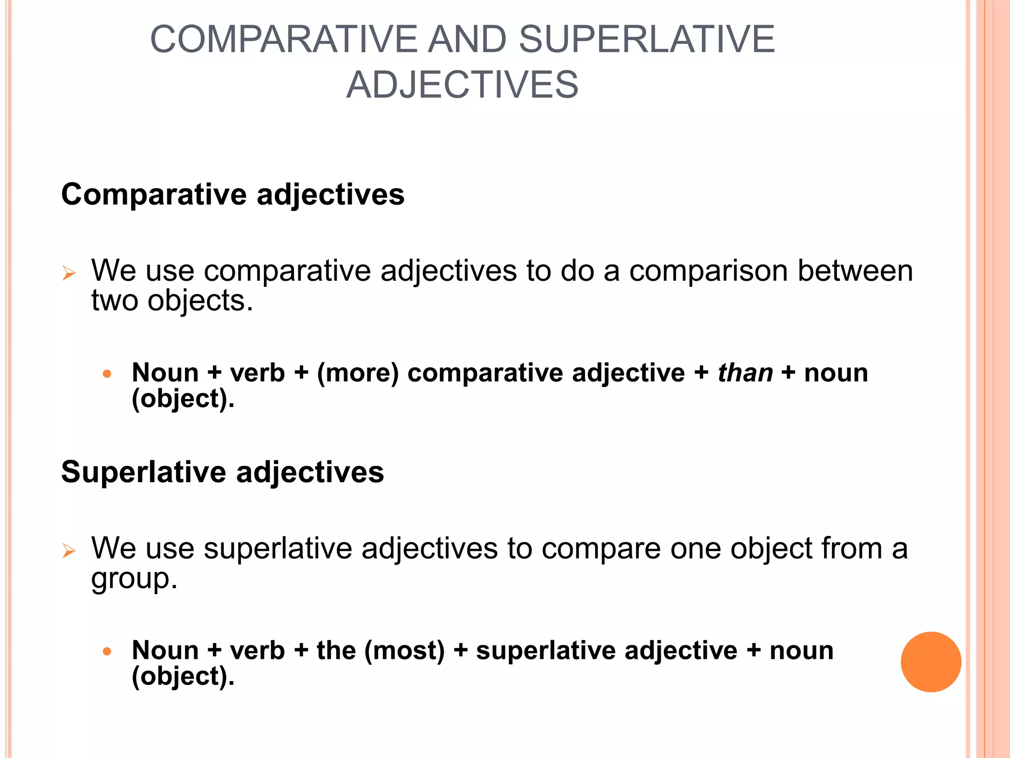 Grammar comparatives | PPTX